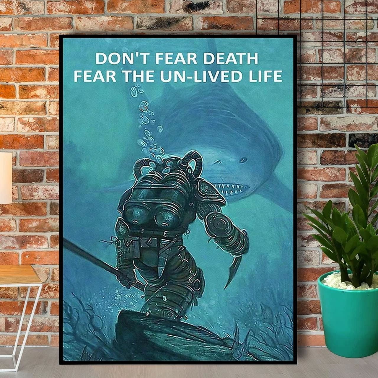 Kna Prints - Poster Diving Don'T Fear Death Fear The Un-Lived Life ...