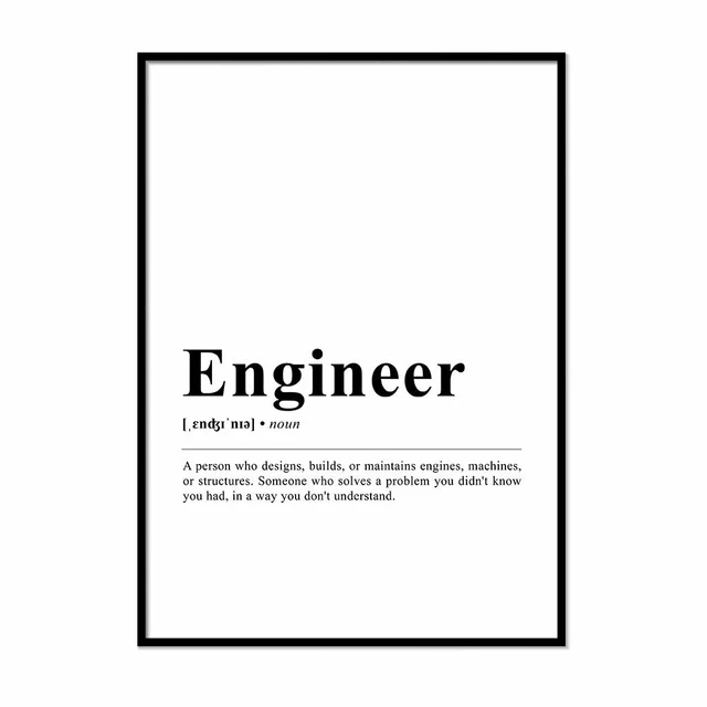 Kna Prints - Poster Engineer Definition New Home Print Illustrations ...