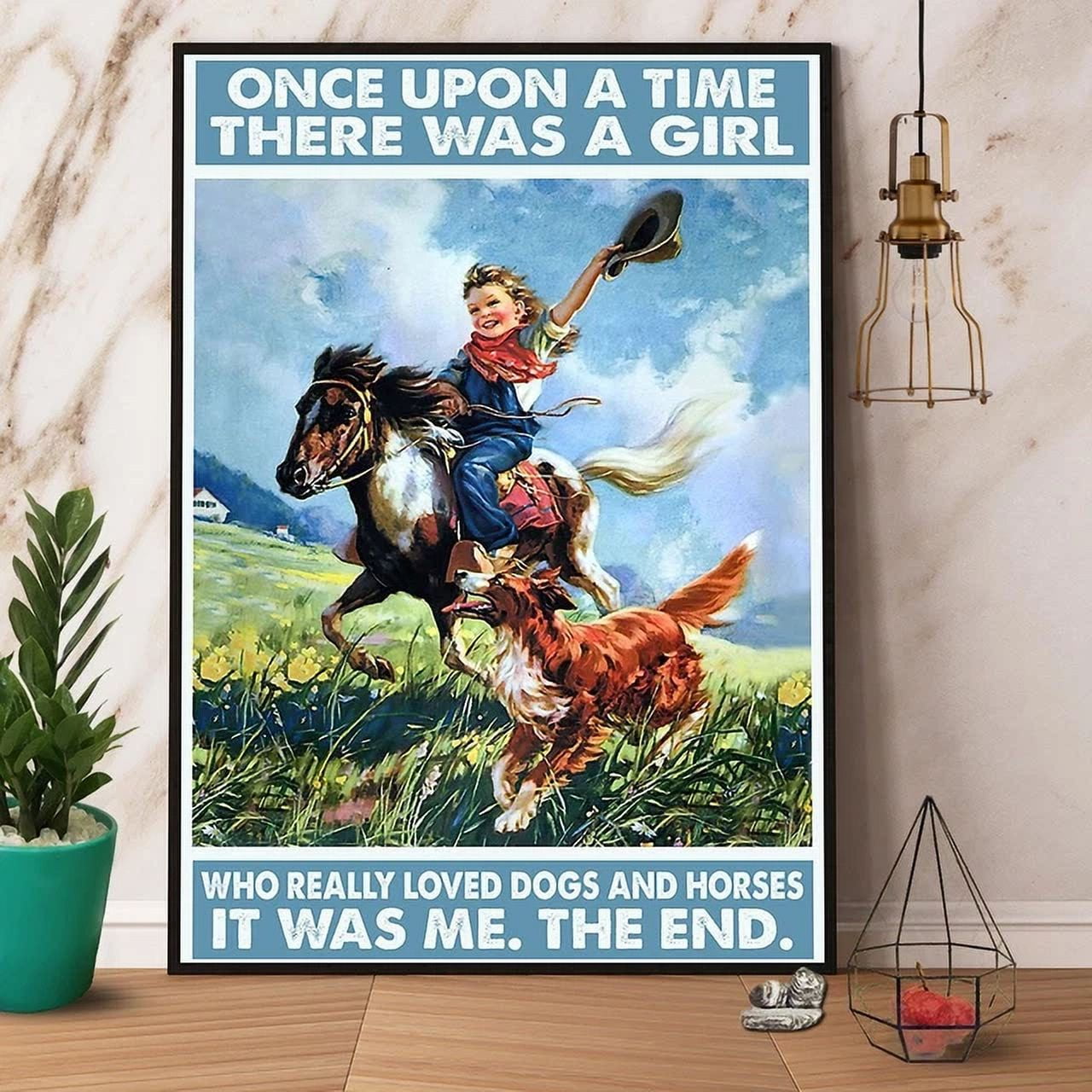Kna Prints - Poster Farm Children A Girl Who Really Loves Dogs And ...