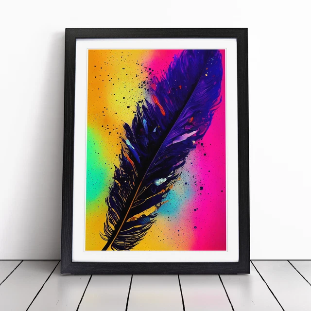 Kna Prints - Poster Feathers Splashed No.2 Picture Poster Decor, UNFRAMED-16x24 - Walmart.com