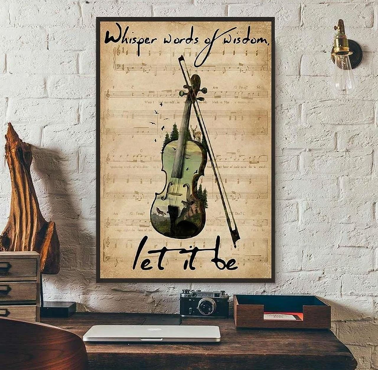 Kna Prints - Poster Forest Violin Whisper Words Of Wisdom Let Is Be ...