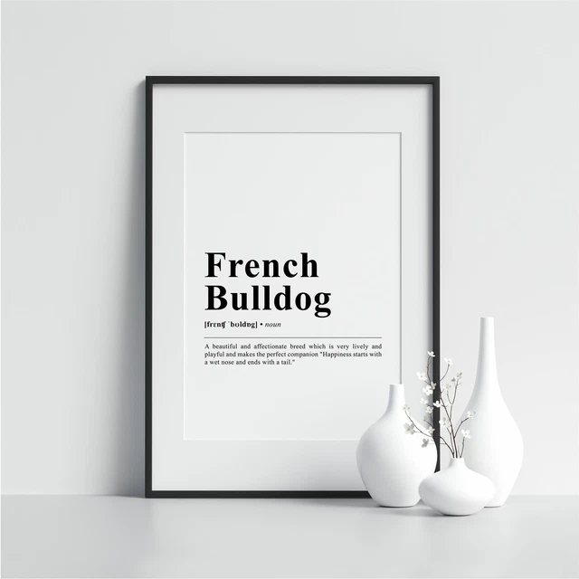 Kna Prints - Poster French Bulldog Word Definition Posters Quote Print ...