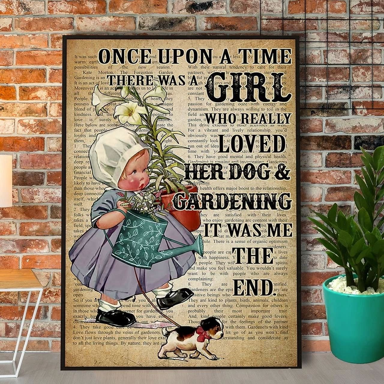 Kna Prints - Poster Garden A Girl Who Really Loved Her Dog & Gardening ...