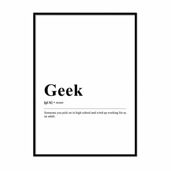 Kna Prints - Poster Geek Definition Home Art Funny Gallery Wall Décor ...