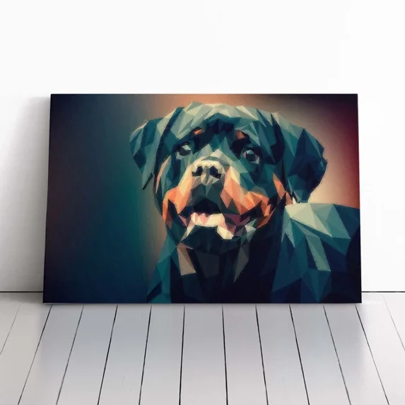 Kna Prints - Poster Geometric Rottweiler Dog In Abstract Animal Decor ...