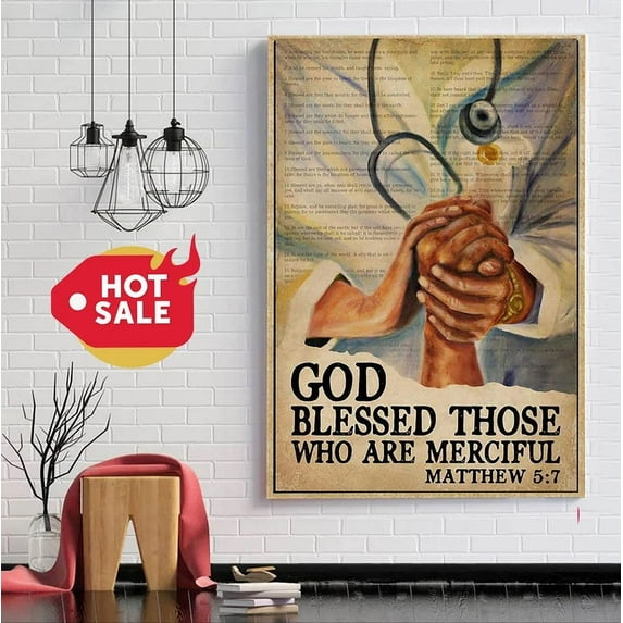 Kna Prints - Poster God Blessed Those Who Are Merciful Nurse Poster ...