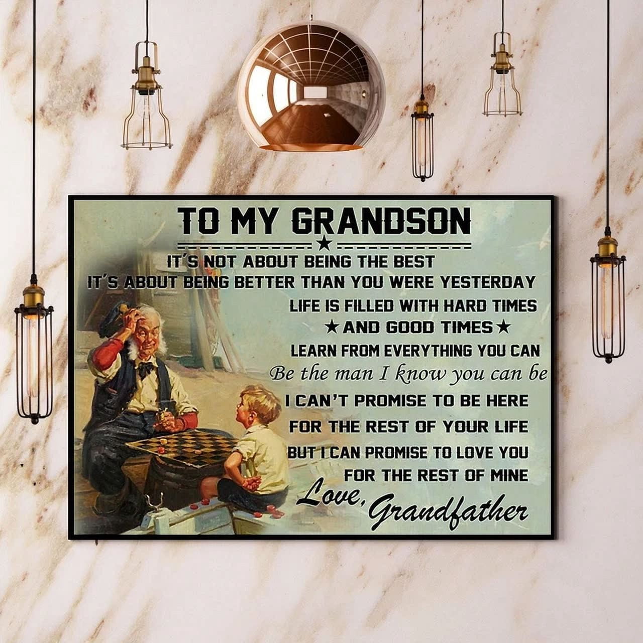Kna Prints - Poster Grandfather To Grandson Family Love Be The Man I ...