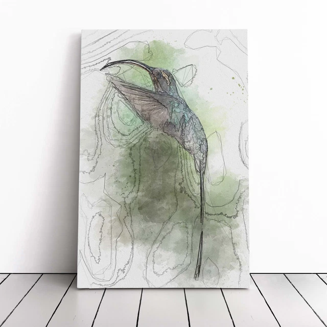 Kna Prints - Poster Green Hermit Hummingbird In Abstract Animal Decor ...
