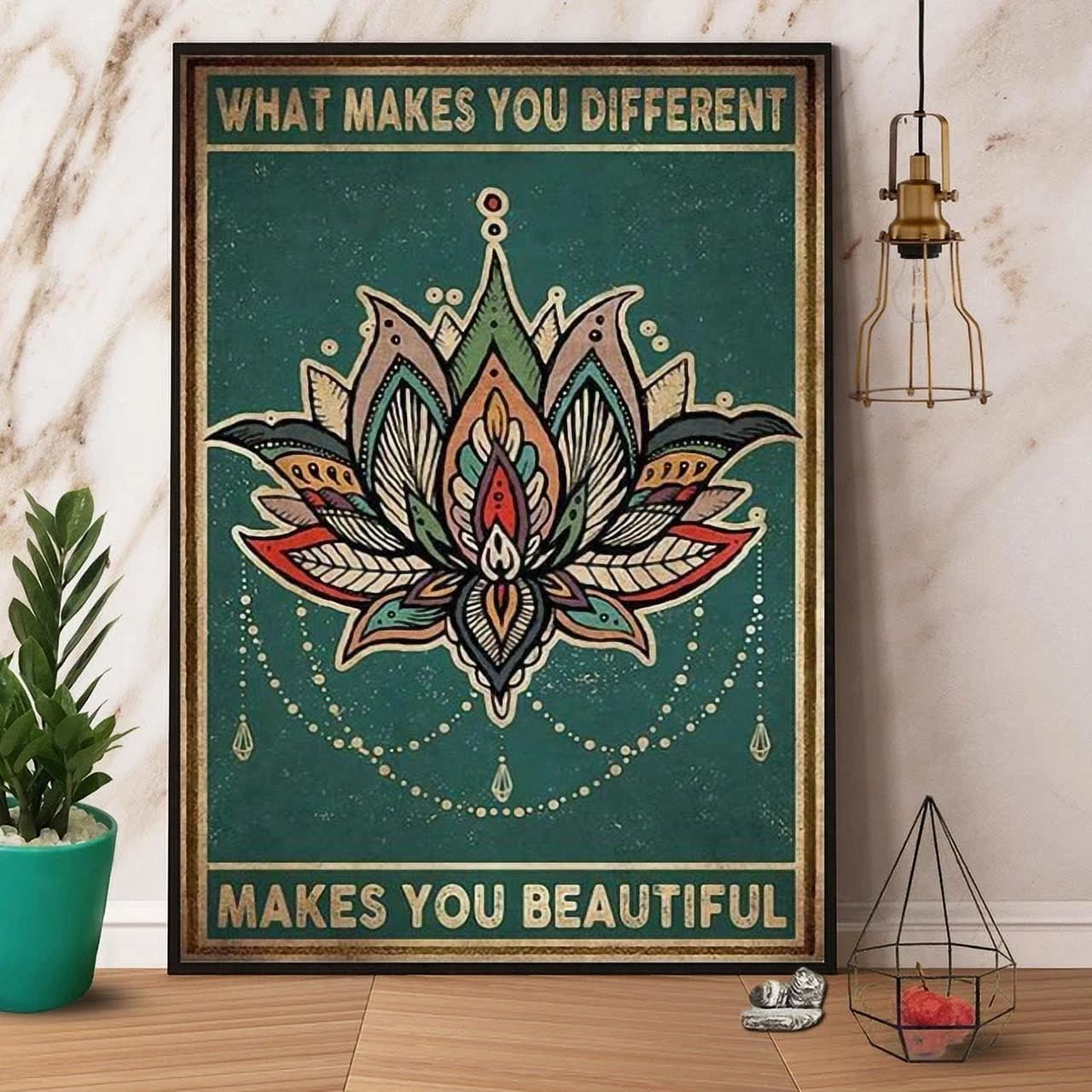 Kna Prints - Poster Hippie What Makes You Different Makes You Beautiful ...