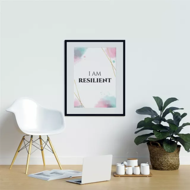 Kna Prints - Poster I Am Resilient Home Wall Décor Home Art Décor ...