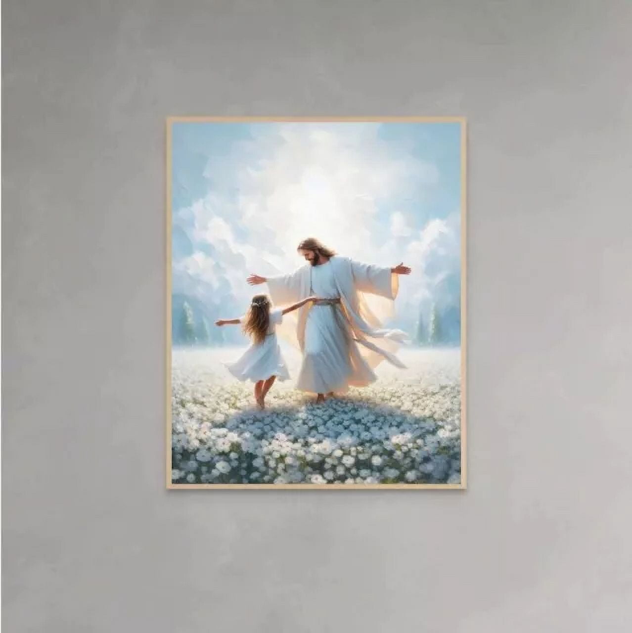 Kna Prints - Poster Jesus And Girl Dancing, Modern Christian Art, Jesus ...