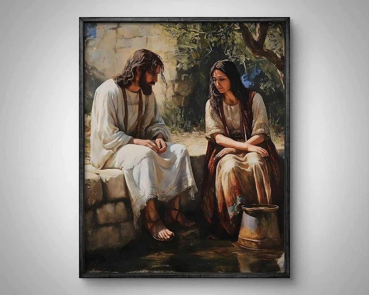 Kna Prints - Poster Jesus And Woman At The Well, Jesus With The ...