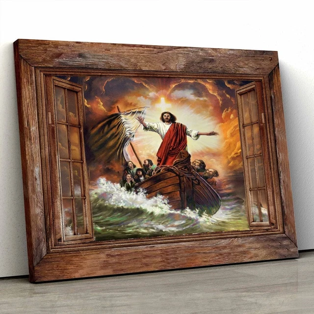 Kna Prints - Poster Jesus On The Boat In The Storm Poster, _5339 ...