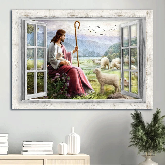 Kna Prints - Poster Jesus Poster - Beautiful Meadow, Lamb Of God, The ...