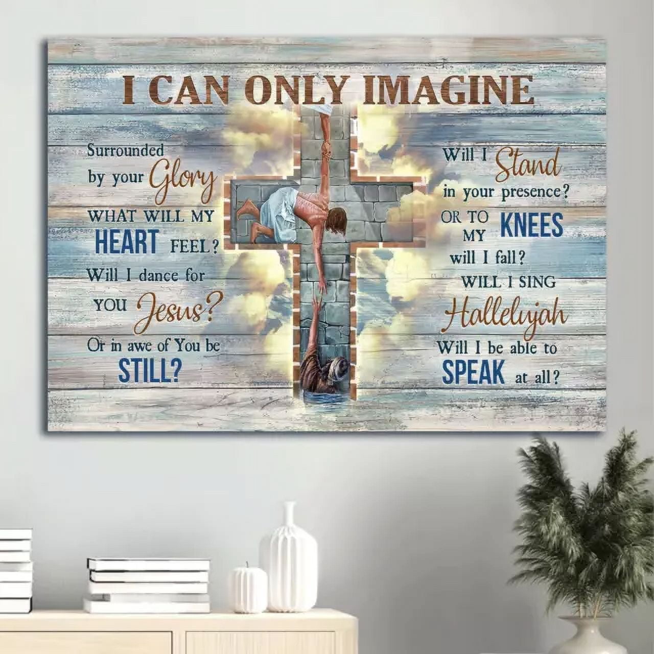 Kna Prints - Poster Jesus Poster - Faith, God, Abstract Cross, Christ ...