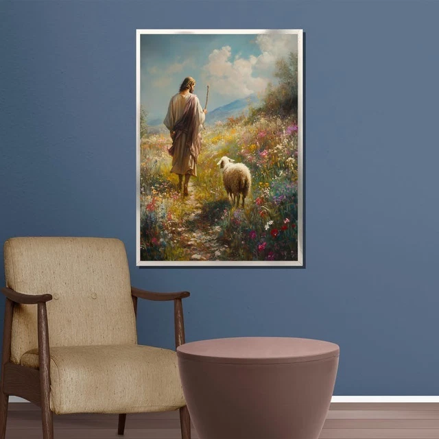 Kna Prints - Poster Jesus The Good Shepherd Poster, Christian Wall Art ...