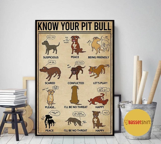 Kna Prints - Poster Know Your Pit Bull Poster, UNFRAMED-8x12 - Walmart.com
