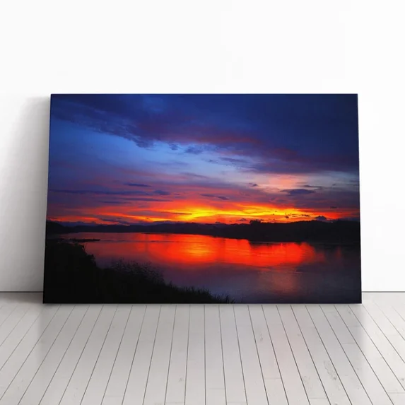 Kna Prints - Poster Landscape Sunset Laos Lake Picture Dining Room ...