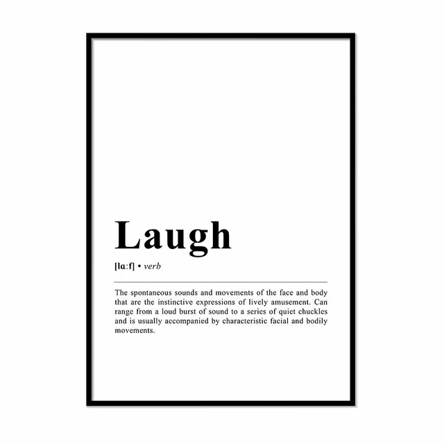 Kna Prints - Poster Laugh Definition Prints New Home Gift Wall Art ...
