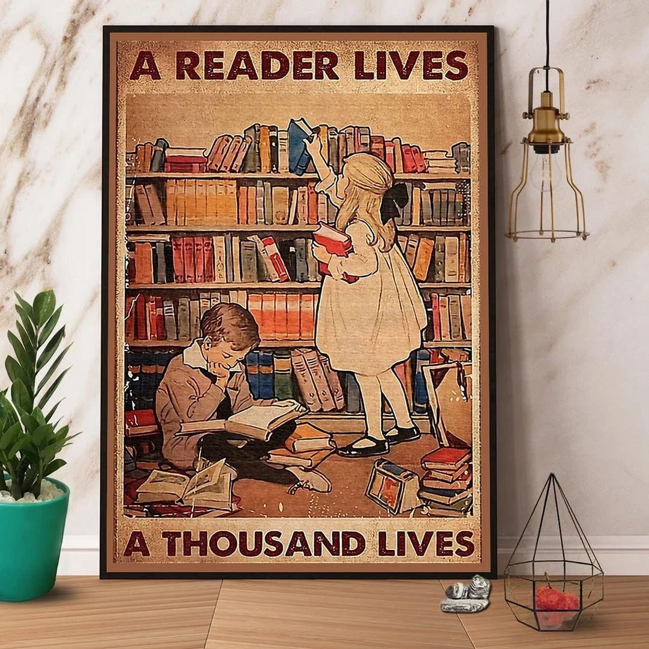 Kna Prints - Poster Librarian A Reader Lives A Thousand Lives Paper ...