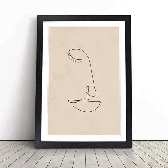 Kna Prints - Poster Line Form Female Face Picture Poster Decor ...