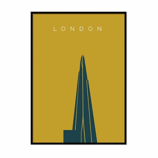 Kna Prints - Poster London Poster The Shard Landmark Poster Minimalist ...