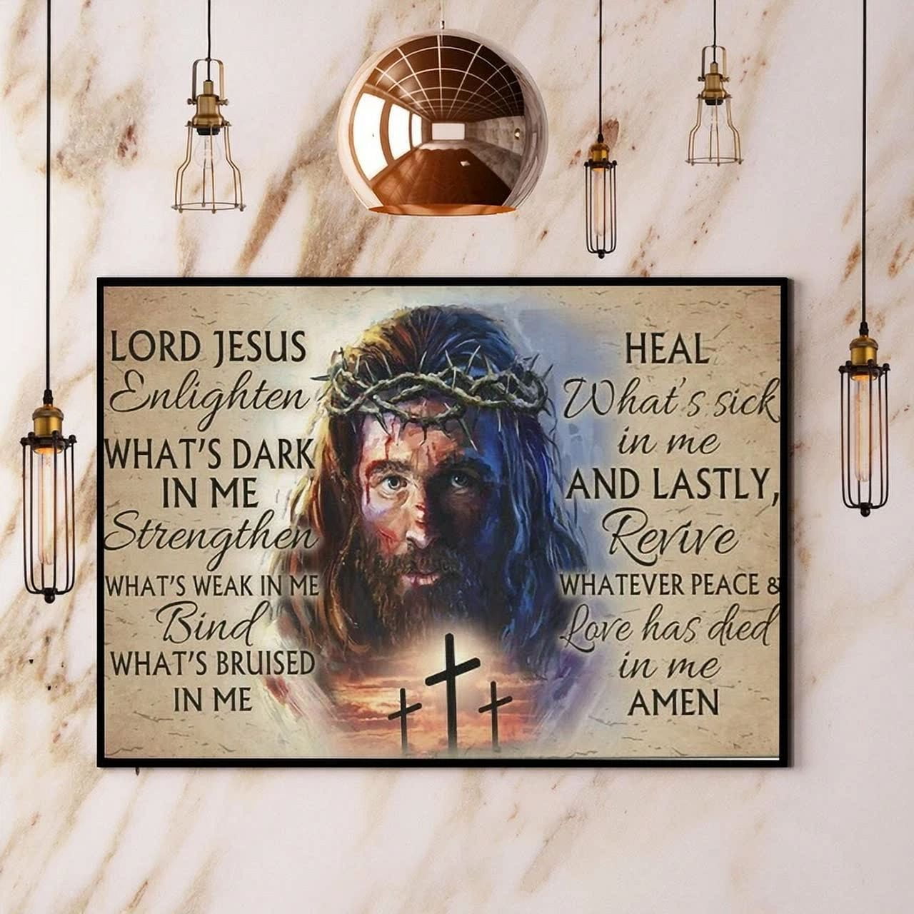 Kna Prints - Poster Lord Jesus Enlighten What’S Dark In Me Strengthen ...
