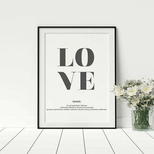 Kna Prints - Poster Love Definition Quote Stylish Dictionary Definition ...