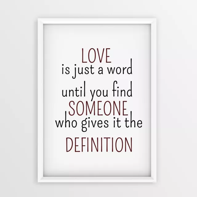 Kna Prints - Poster Love Is Just A Word Until, Motivational Art, Nature ...