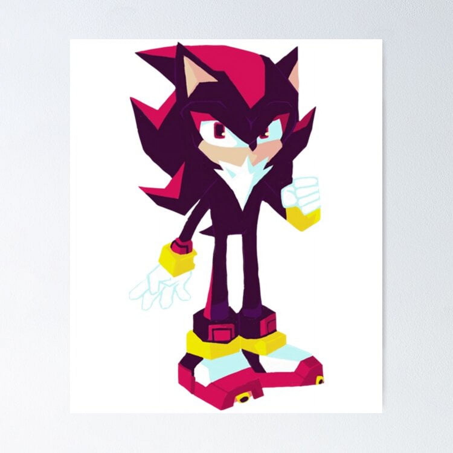 Kna Prints - Poster Low Poly Shadow The Hedgehog, UNFRAMED-18x24 ...