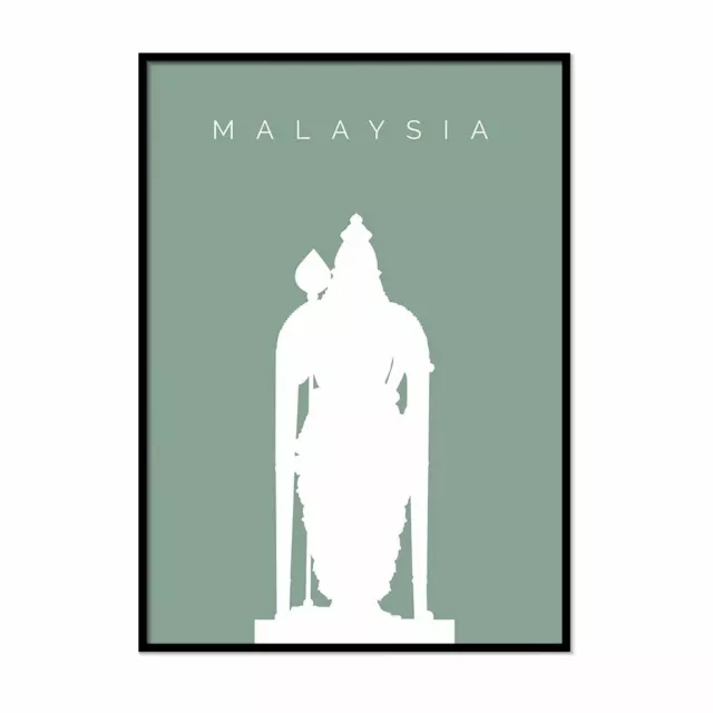 Kna Prints - Poster Malaysia Poster Batu Caves Landmark Print Travel ...