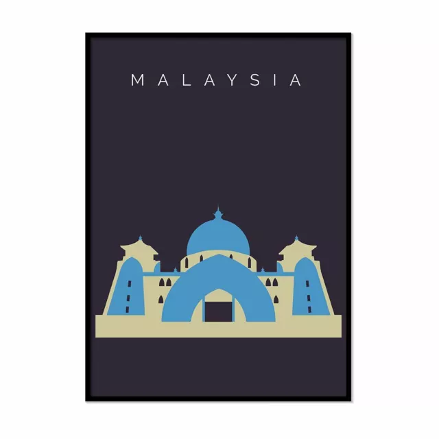 Kna Prints - Poster Malaysia Poster Melaka Straits Mosque Landmark ...