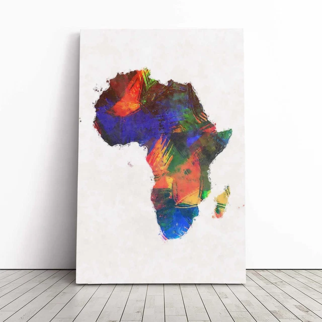 Kna Prints - Poster Map Of The Continent Of Africa In Abstract Picture ...