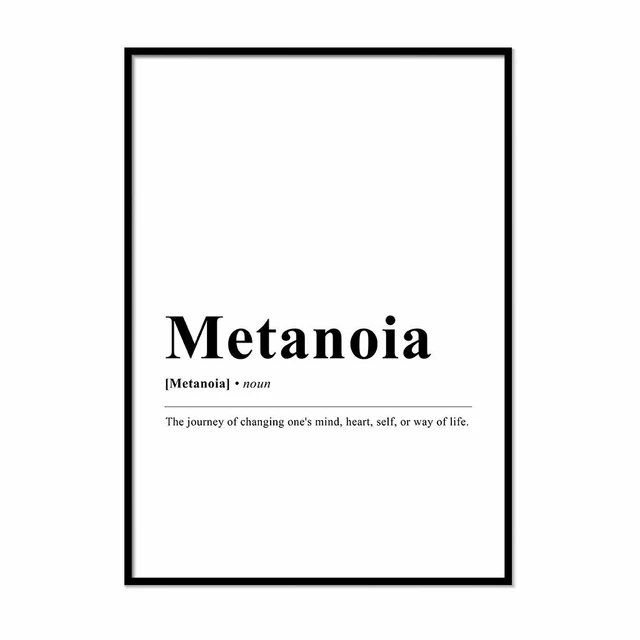 Kna Prints - Poster Metanoia Dictionary Definition Home Print Funny ...