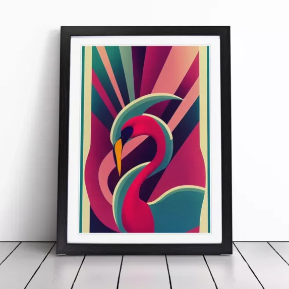 Kna Prints - Poster Modern Flamingo Abstract Picture Poster Decor ...