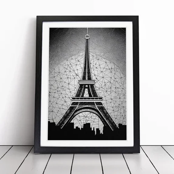 Kna Prints - Poster Monochrome Eiffel Tower No.2 Picture Poster Decor ...