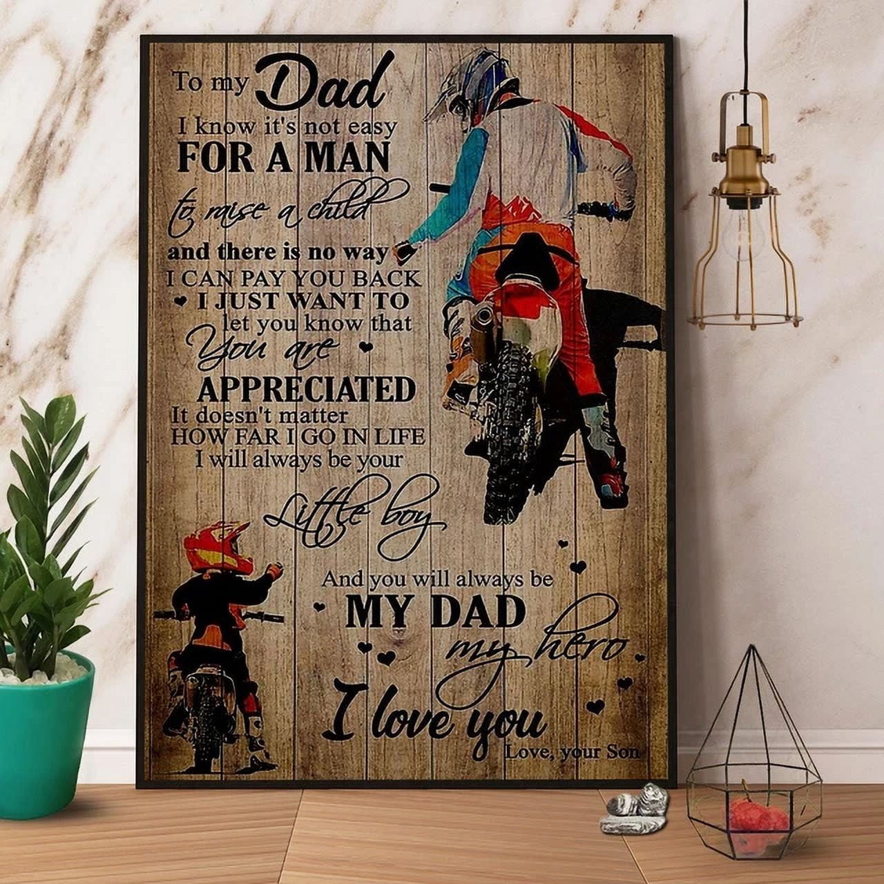 Kna Prints - Poster Motorcycle To My Dad You Will Always Be My Dad ...