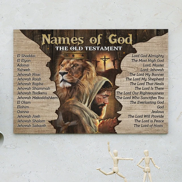 Kna Prints - Poster Names Of God In The Old Testament Jesus And Lion ...