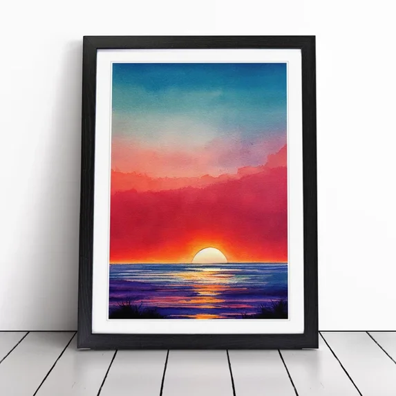 Kna Prints - Poster Ocean Sunset In No.1 Picture Poster Decor, UNFRAMED ...