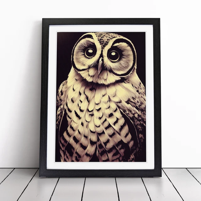 Kna Prints - Poster Owl Portrait No.4 Picture Poster Decor Living Room ...
