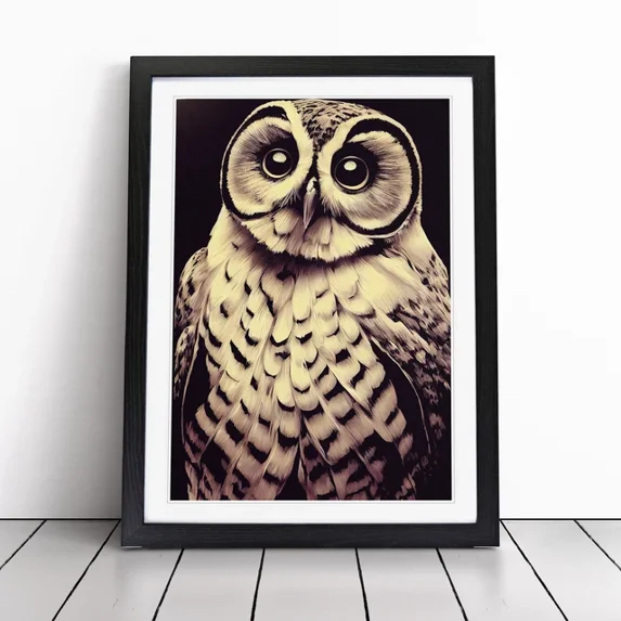 Kna Prints - Poster Owl Portrait No.4 Picture Poster Decor Living Room ...