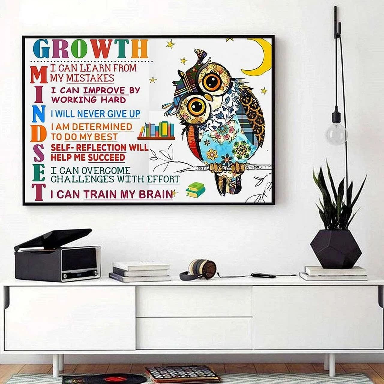 Kna Prints - Poster Owl Poster Growth Mindset I Can Learn From My ...