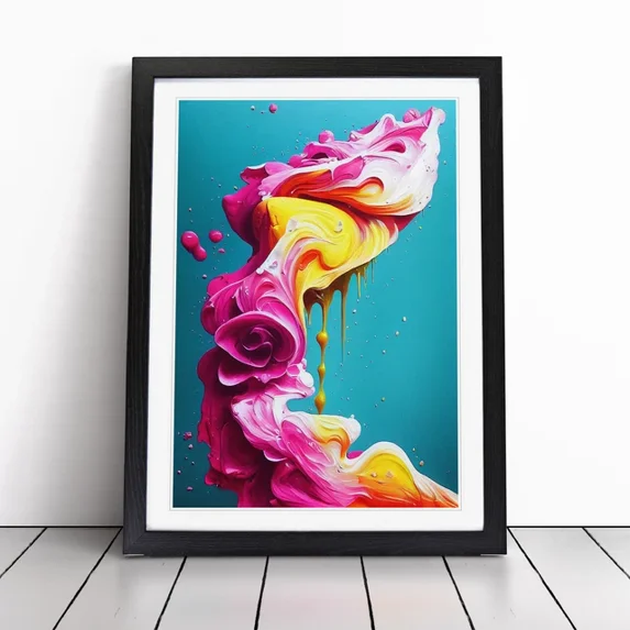 Kna Prints - Poster Paint Drip Flower No.3 Abstract Picture Poster ...