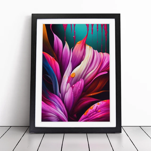 Kna Prints - Poster Paint Drip Flowers No.2 Picture Poster Decor ...