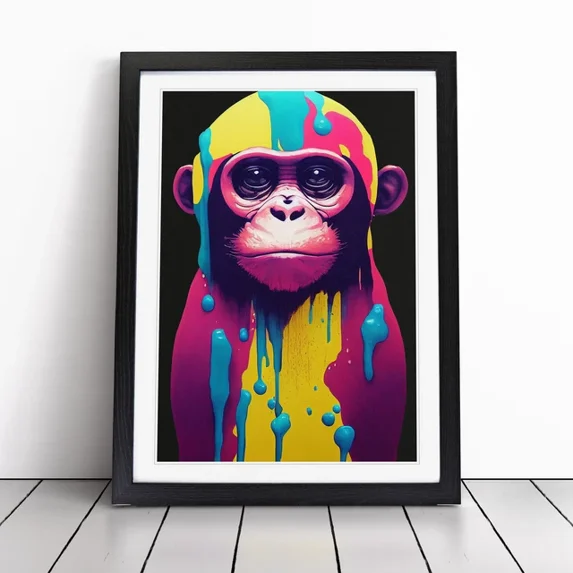 Kna Prints - Poster Paint Drip Monkey No.2 Picture Poster Decor ...
