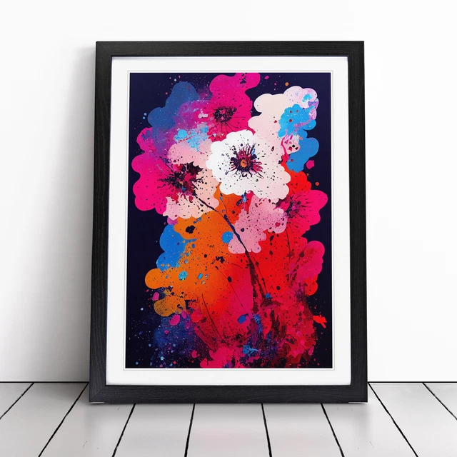 Kna Prints - Poster Paint Splat Flowers No.2 Abstract Picture Poster ...