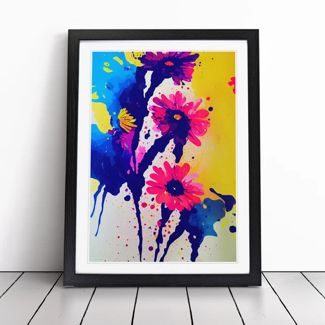 Kna Prints - Poster Paint Splat Flowers No.4 Abstract Picture Poster ...
