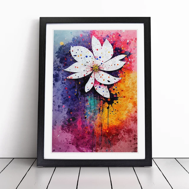 Kna Prints - Poster Paint Splat Flowers No.5 Abstract Picture Poster ...