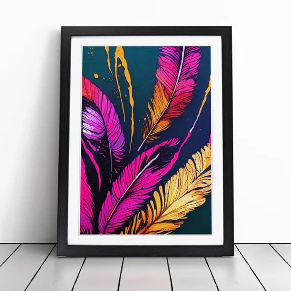 Kna Prints - Poster Painted Feathers No.2 Picture Poster Decor ...