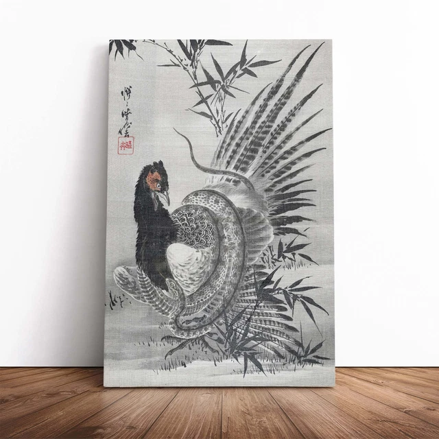 Kna Prints - Poster Pheasant Caught By A Snake Bird Kawanabe Kyosai ...